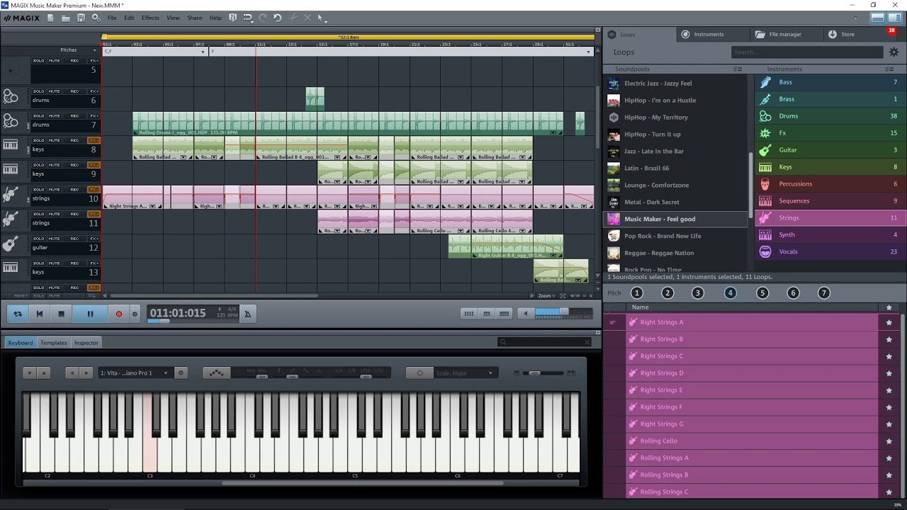 Magix Music Maker - Quiet Strings - YouTube