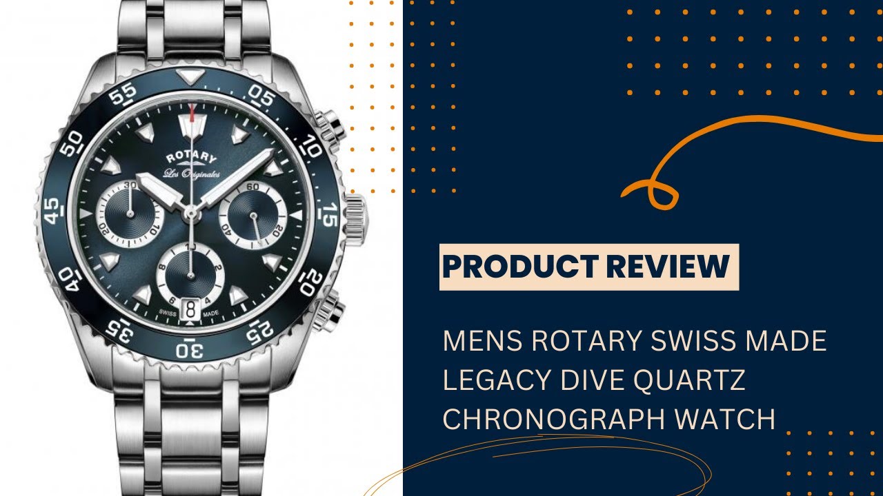 Mens Rotary Swiss Made Legacy Dive Quartz Chronograph Watch Reviews ...