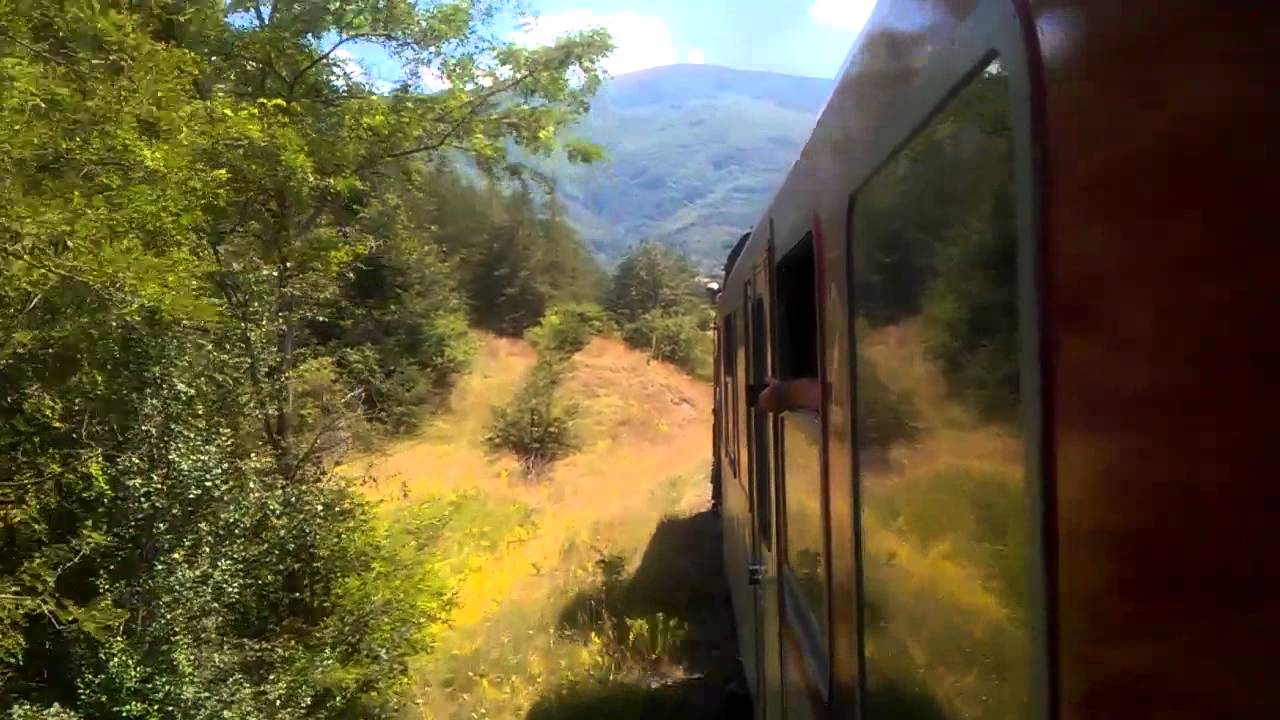 BDZ 55 Diesel locomotive with passangers train - Kiustendil - Giueshevo ...