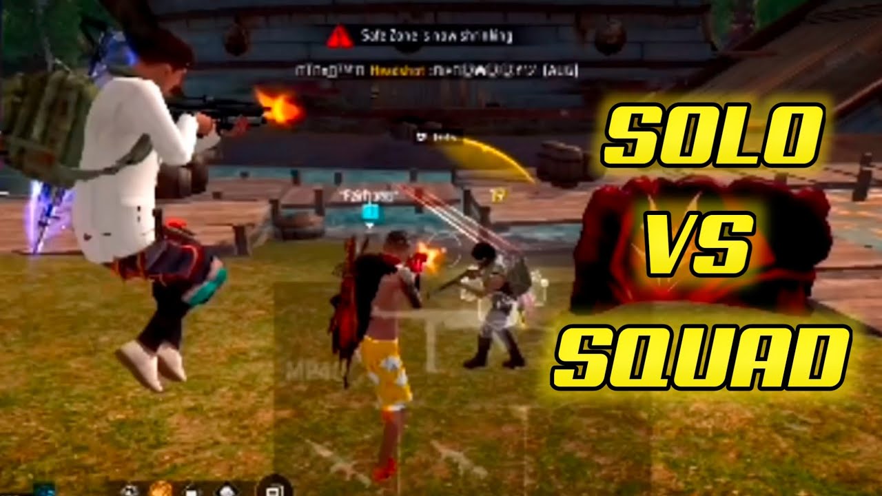 SOLO VS SQUAD [ 1 V 4 SITUATION CAN I WIOE OUT THE SQUAD 🤔 ] - YouTube