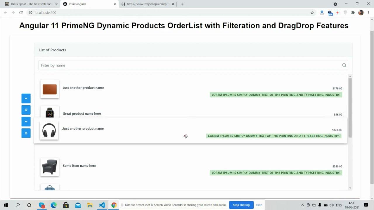 Angular 11 PrimeNG Order list Dynamic Products with Filtration & Drag ... Angular 11 PrimeNG Order list Dynamic Products with Filtration & Drag ...