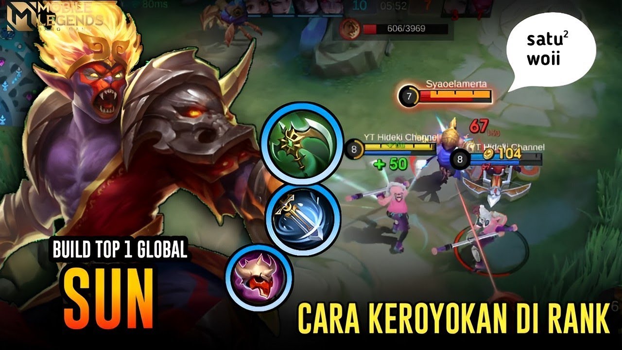 SOLO TAPI BISA GEBUKIN MUSUH ‼️ BUILD TOP 1 GLOBAL SUN GAMEPLAY EXPLINER ~ MLBB - YouTube