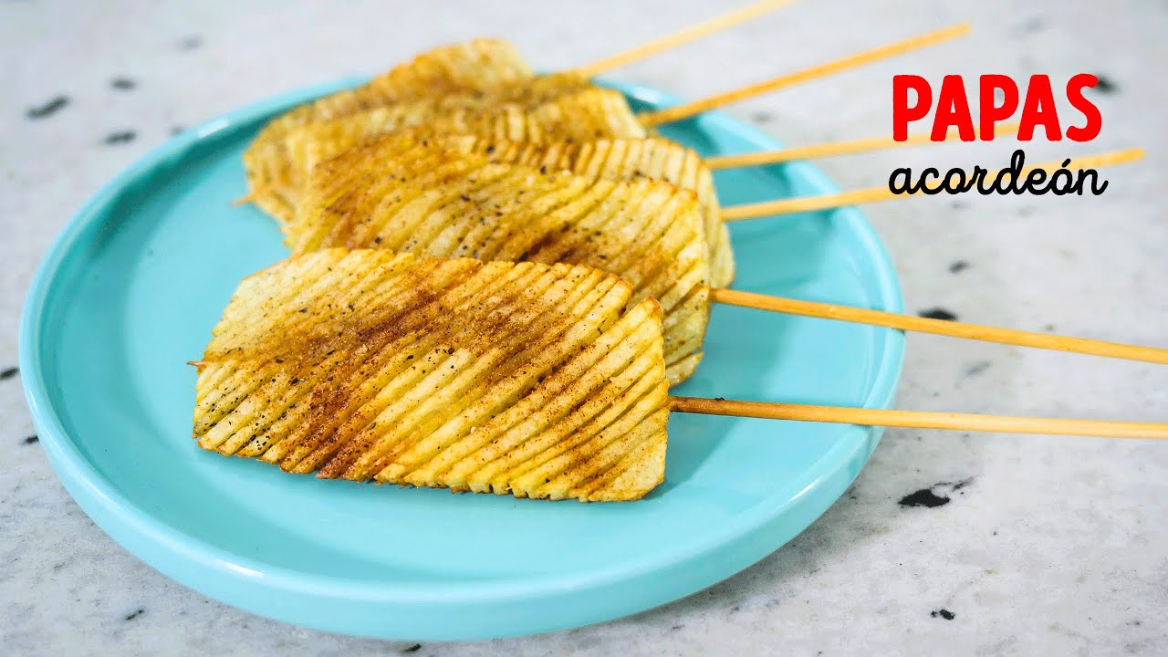 Cómo hacer papas acordeón en 10 minutos | Recetas de botanas fáciles y ...