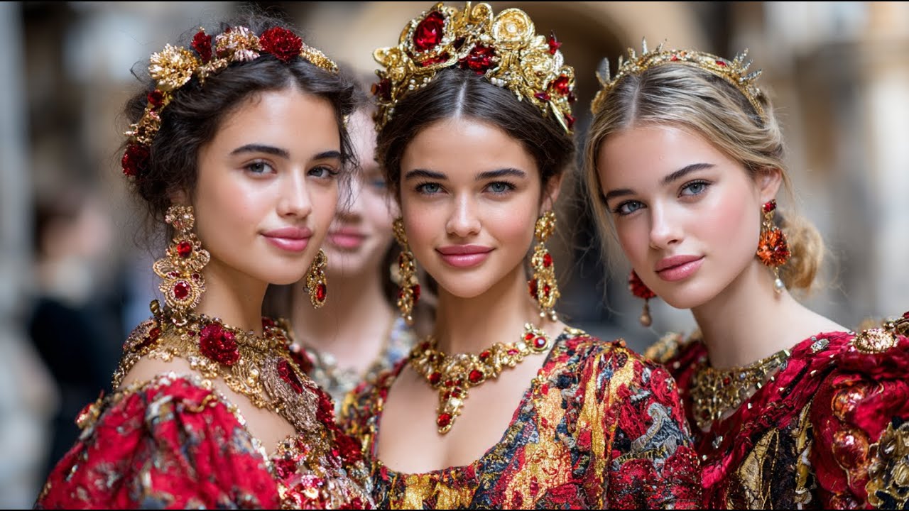Dolce & Gabbana Alta Moda | Ruby Red & Gold – Regal Italian Glamour ...