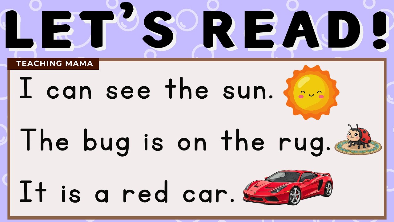 LET'S READ! | READING LESSON FOR KIDS | PRACTICE READING ENGLISH ...