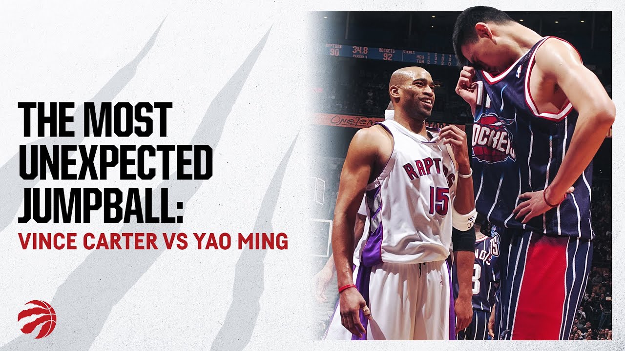 Vince Carter vs. Yao Ming Jumpball | March 24, 2004 - YouTube