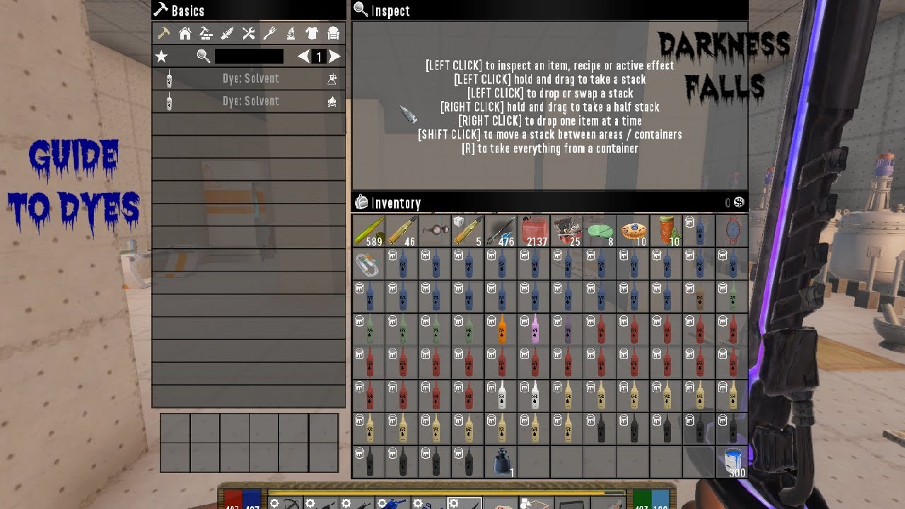 Guide to Dyes - 7 Days to Die - Darkness Falls Off Camera Playthrough ...