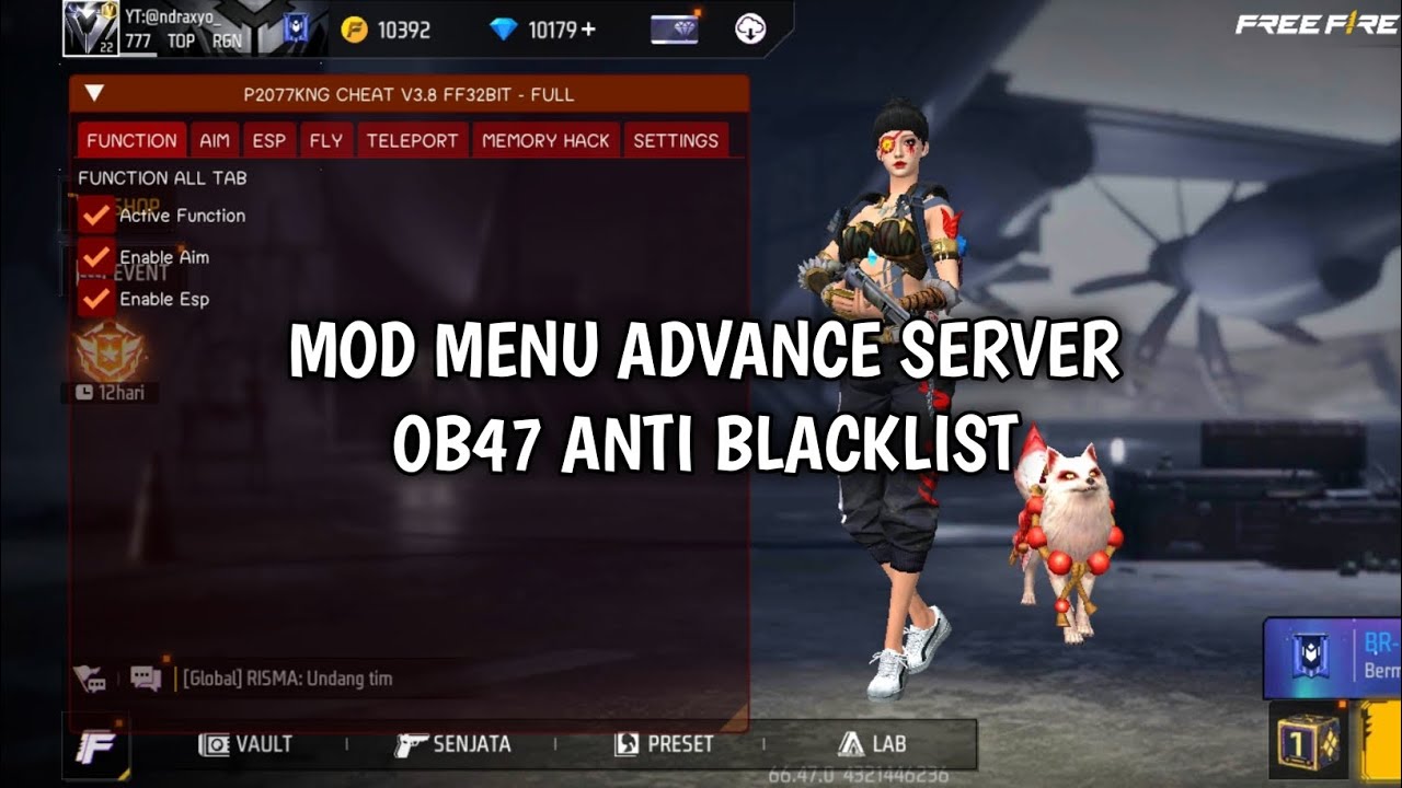 FREE FIRE ADVANCE SERVER MOD MENU OB47 NEW 2024 #new #2024 - YouTube