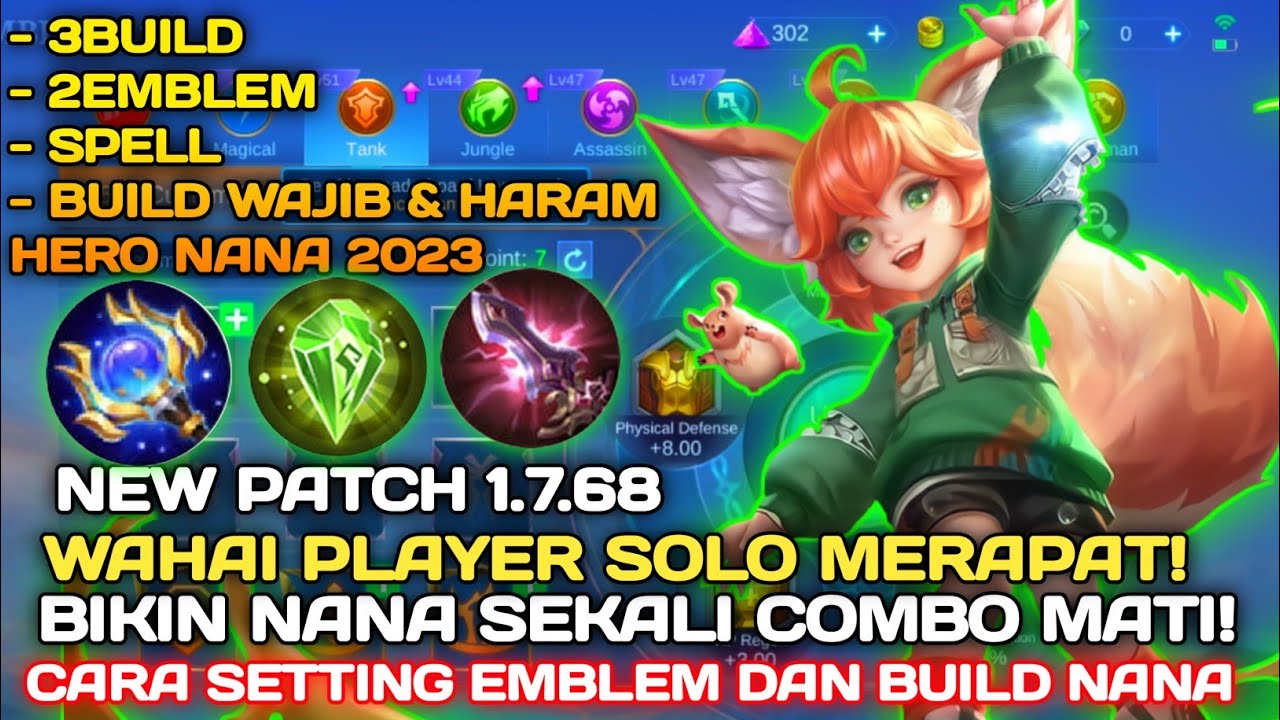 NEW PATCH 1.7.68-CARA SETTING EMBLEM DAN BUILD NANA TERSAKIT 2023 TERBARU | EMBLEM NANA PALING ...
