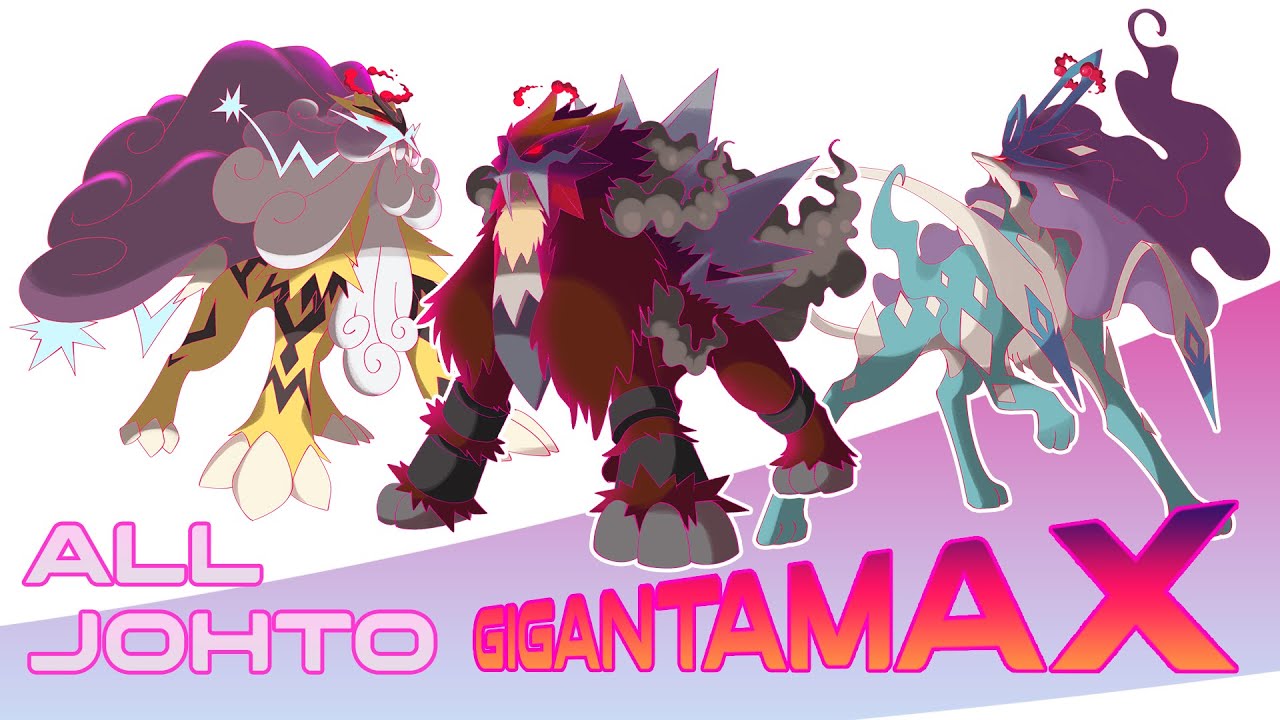 All 100 Johto Pokémon Gigantamax & Mega Evolutions (Gen 2) - YouTube