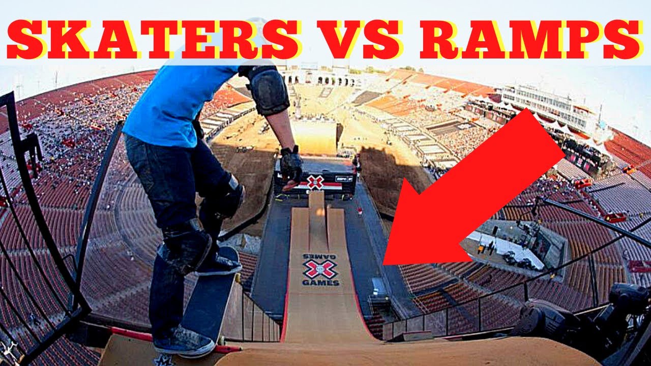 #Skaters vs CRAZY Big Ramps #Skateboarding! - YouTube