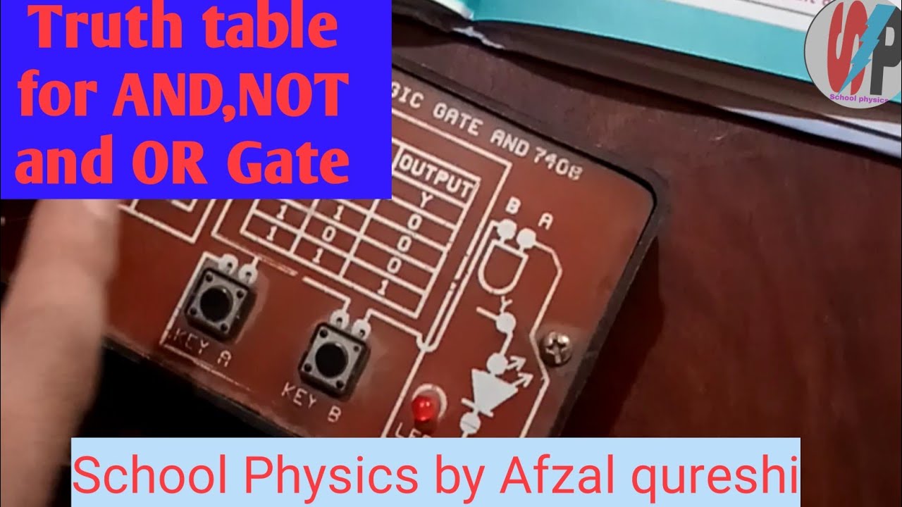 Practical class 10th physics| Verify the Truth table for AND,NOT and OR ...