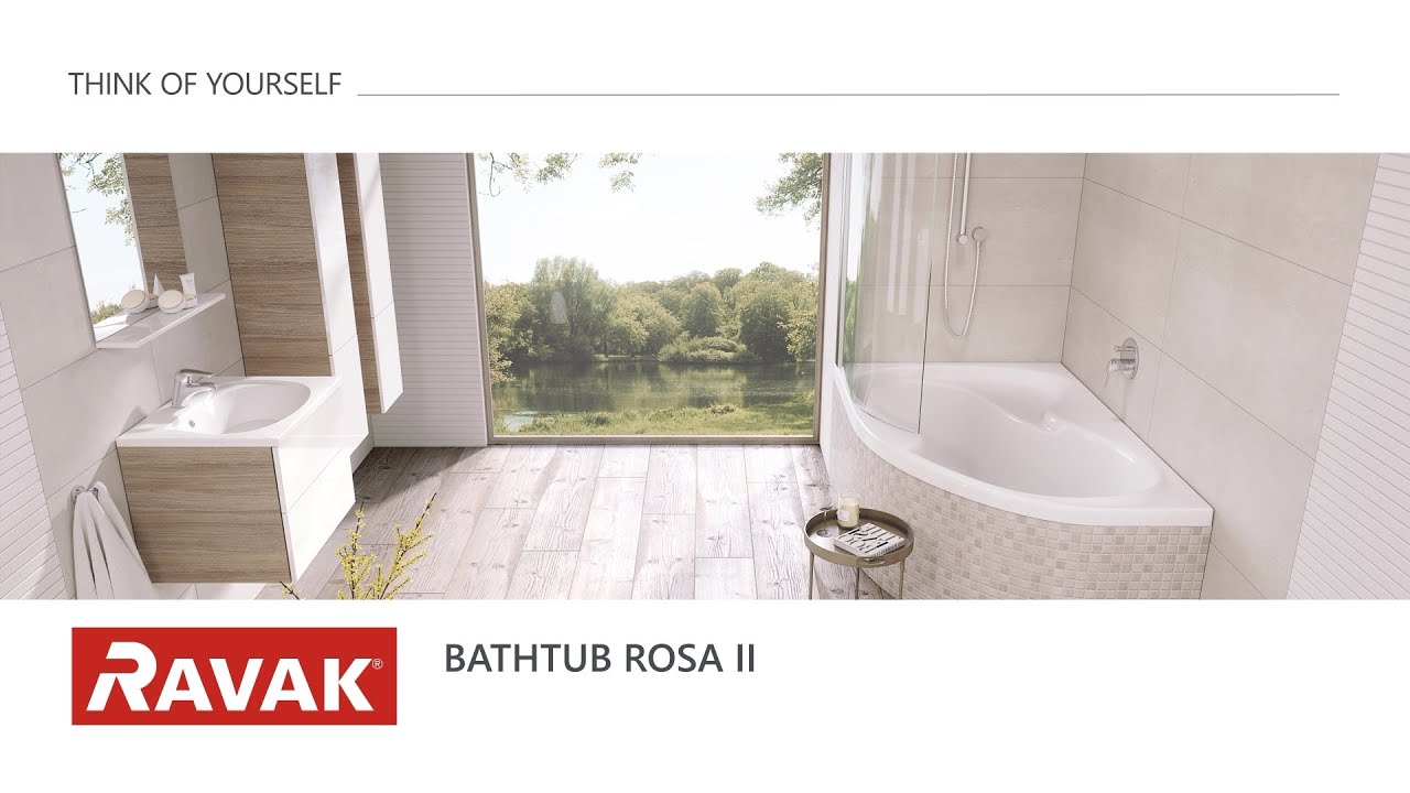 RAVAK installation instructions - Rosa II bathtub - YouTube