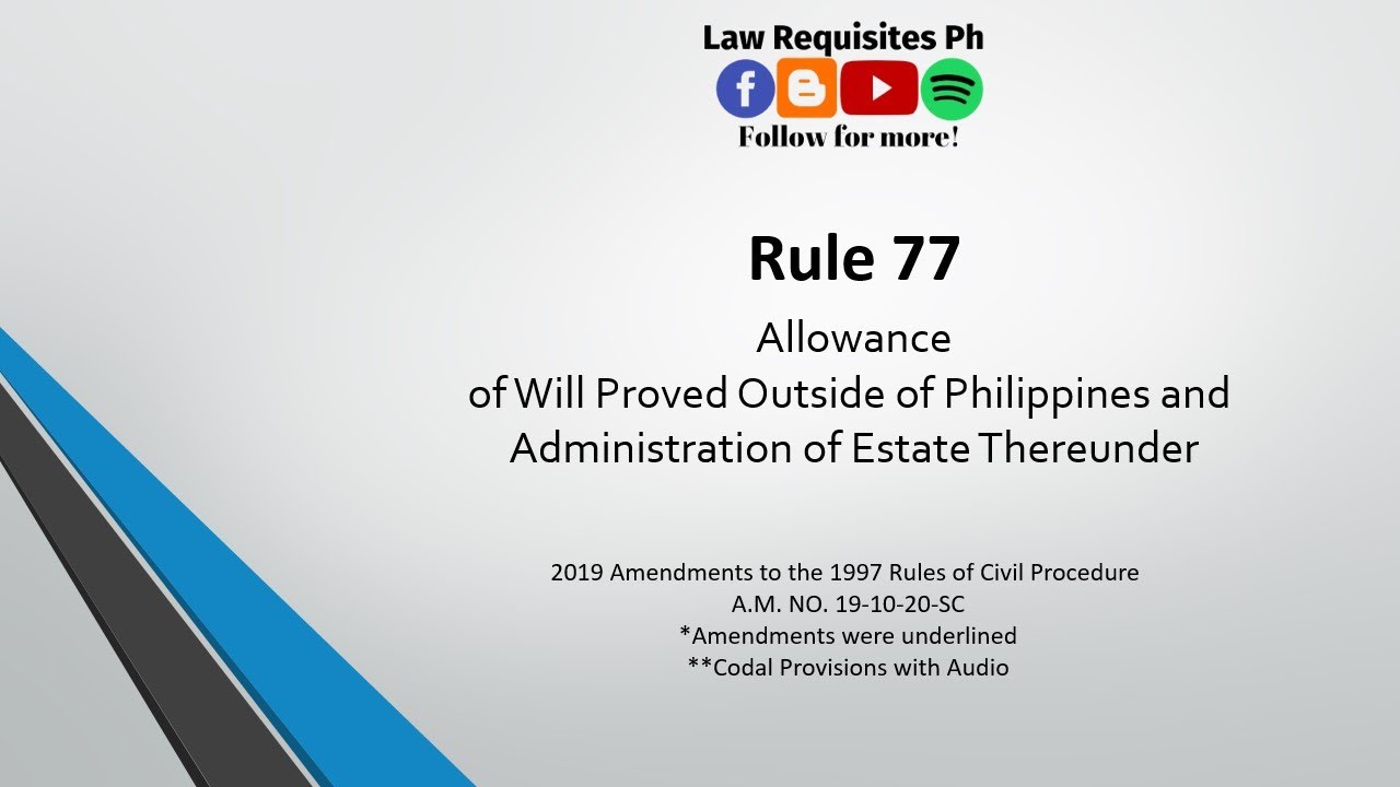 Rule 77 Of The 2019 Revised Civil Procedure Rules Of Court A M NO rule-77-of-the-2019-revised-civil-procedure-rules-of-court-a-m-no