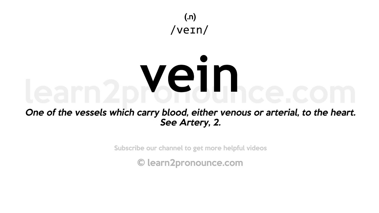 Pronunciation of Vein | Definition of Vein - YouTube