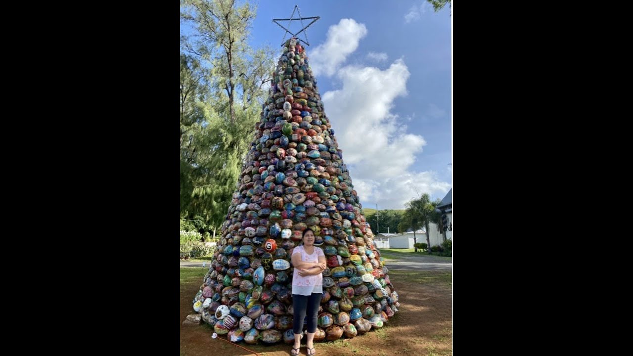 Coconut Christmas Tree made by the local - YouTube