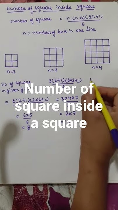 Total no. of squares inside nxn grid(Counting Square trick) #Shorts #youtubeshorts - YouTube