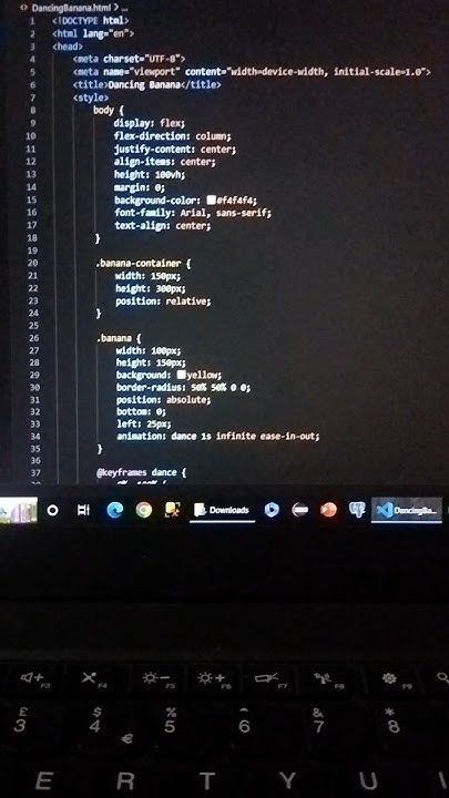 Code for dancing banana using HTML & CSS # HTML #css #coding - YouTube