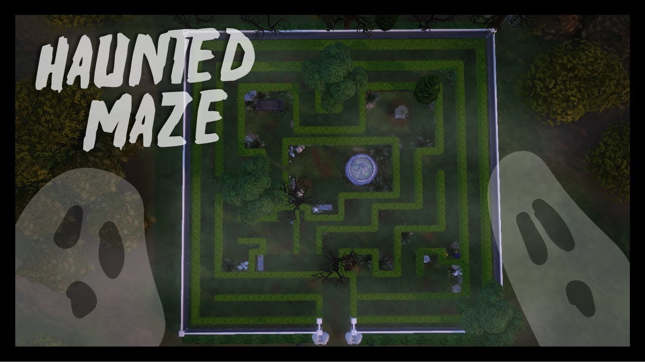 HAUNTED MAZE!!! | The Sims 4 *Spooky* Speed Build - YouTube