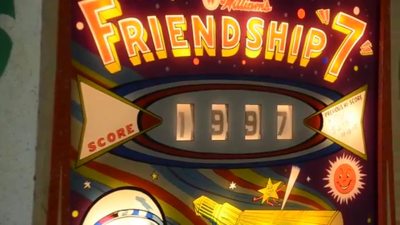 1962 Williams FRIENDSHIP 7 Pinball machine - YouTube
