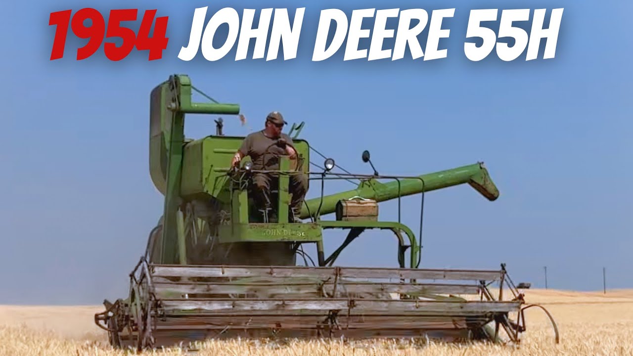 Hillside harvester in action! John Deere 55H - YouTube