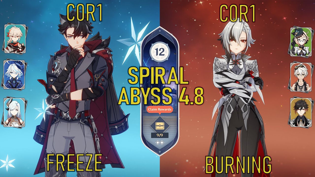 Wrio C0 Freeze - Arlecchino C0 Burning | Spiral Abyss v4.8 | Genshin ...