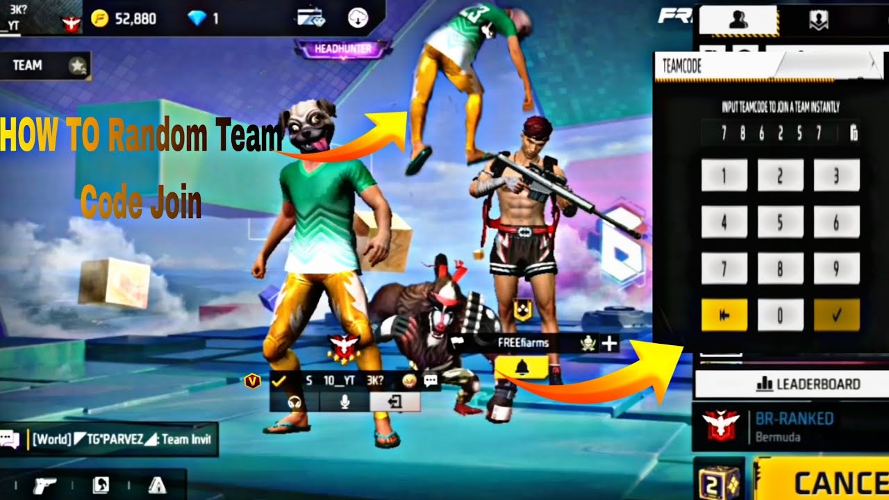 Free Fire Tips And Tricks😱 | How To Random Team Code Join #2 - YouTube