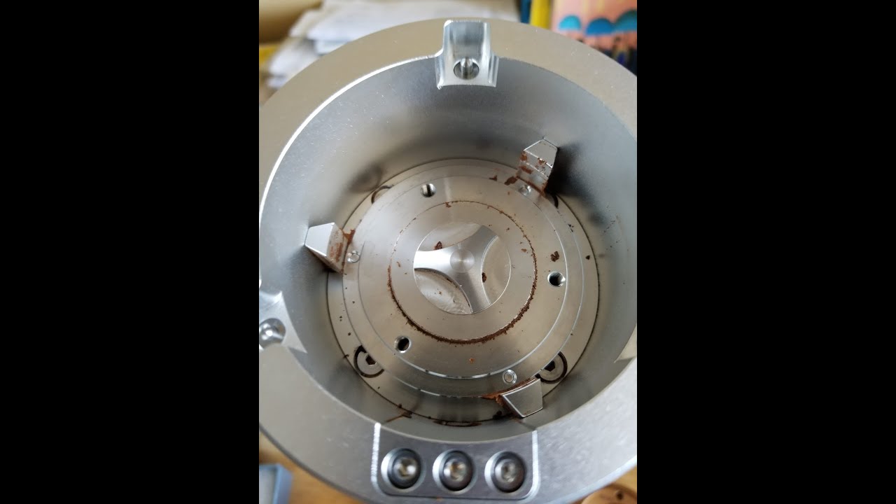 Option-o Lagom P64 Grinder partial Disassembly and burr chamber view ...