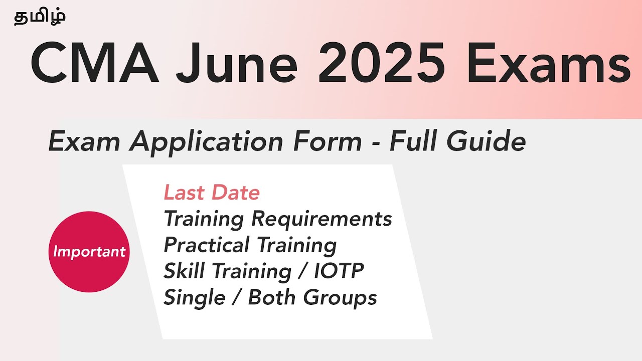 CMA June 2025 Exams | Exam Application Form Guide, Last Date, Training ...