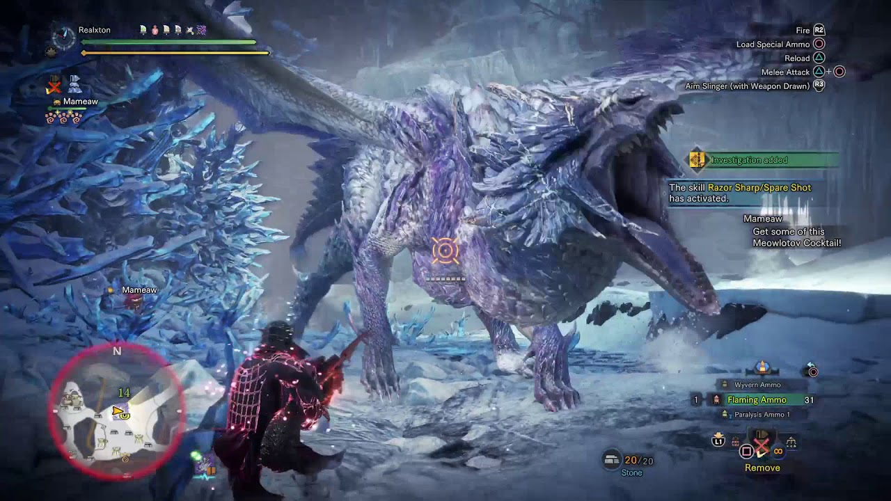 MHWorld Iceborne :Tempered Velkhana HBG Safi's scorch cannon - YouTube