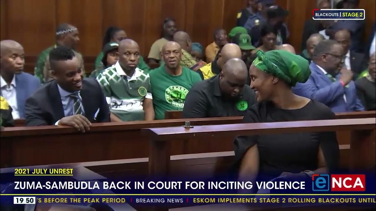 Zuma-Sambudla back in court for inciting violence - YouTube