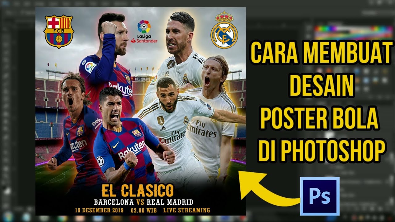 Cara Membuat Desain Poster Bola Simple di Adobe Photoshop CS 6 - YouTube