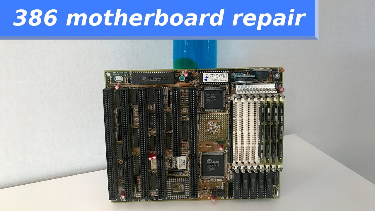 386 motherboard repair - YouTube