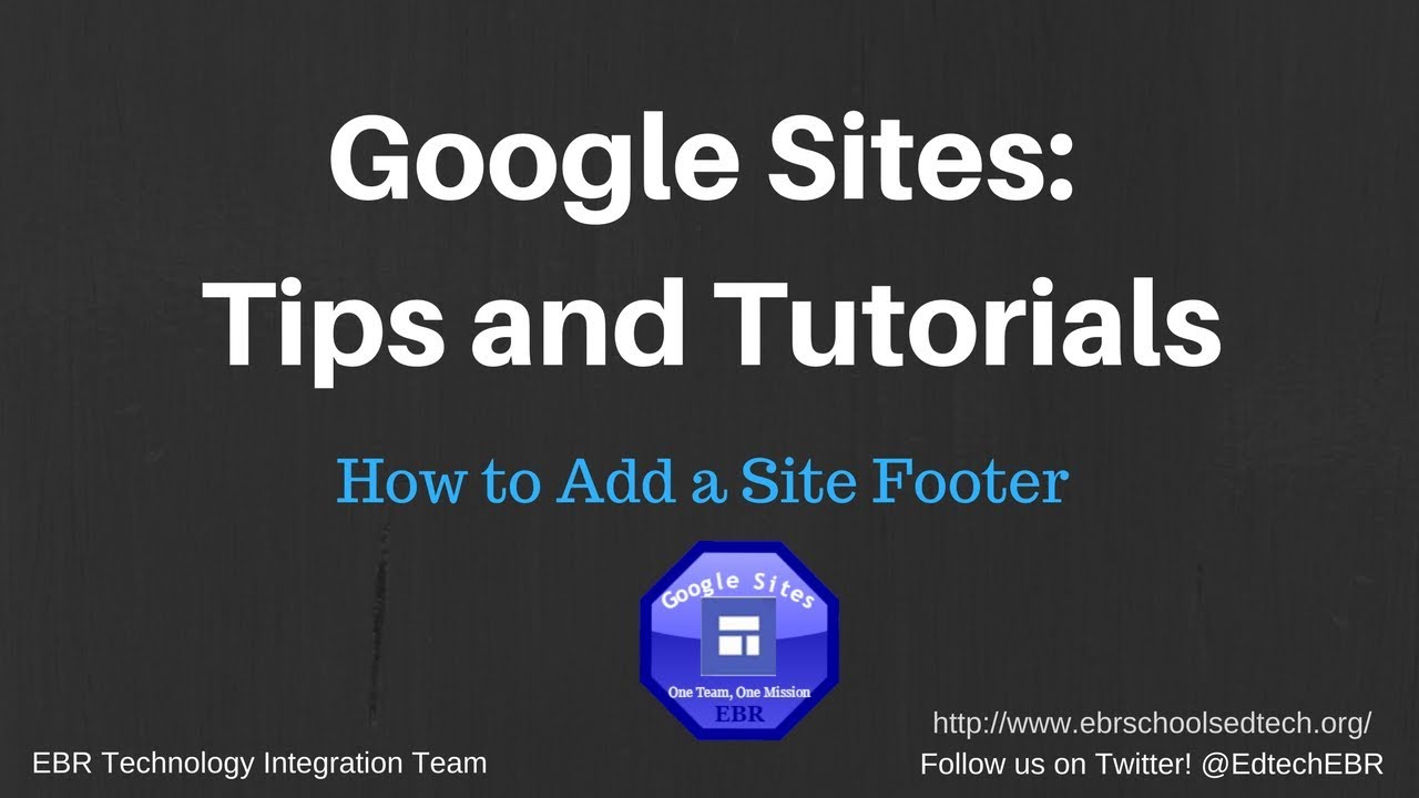How to Add a Site Footer to a Google Site - YouTube