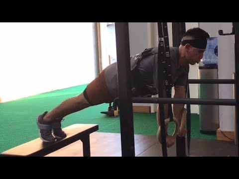 Weighted Ring Push-Ups - YouTube