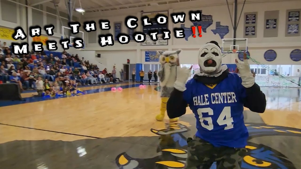 Art The Clown Meets Hootie‼️ (Hale Center Pep Rally 2023) - YouTube