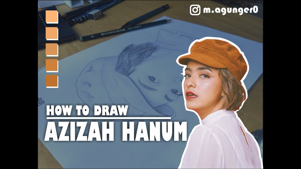 AZIZAH HANUM PENCIL DRAWING - HOW TO DRAW - YouTube