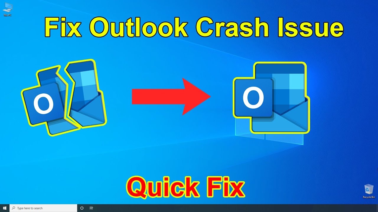 Fixing Outlook Crash issue - YouTube