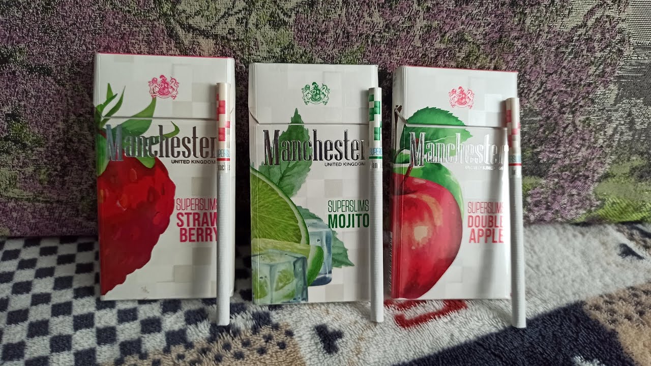 Три аромы - Manchester Superslims Mojito, Double Apple, Strawberry ...