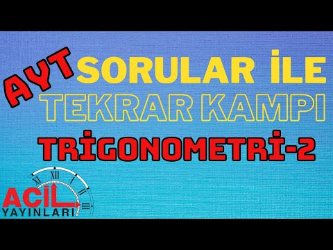 TRİGONOMETRİ-2 | SORULAR İLE AYT TEKRAR KAMPI | ACİL MATEMATİK (PDF açıklamalarda)