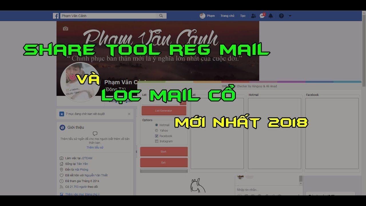 [TRICKER FACEBOOK] SHARE TOOL CHECK HOTMAIL CỔ CỰC NGON 2019 - YouTube