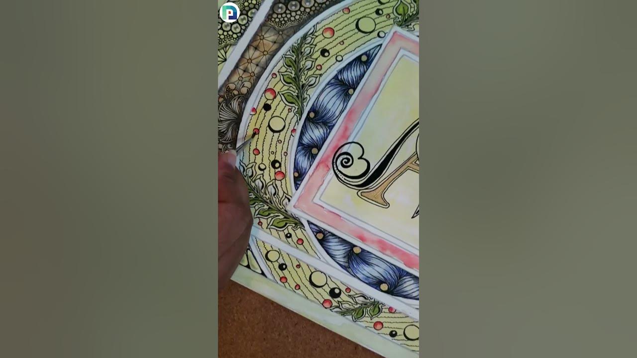 Zentangle - Project Pack 23 - Day 10 - Part 2 - Nipa, Echoism #shorts - YouTube