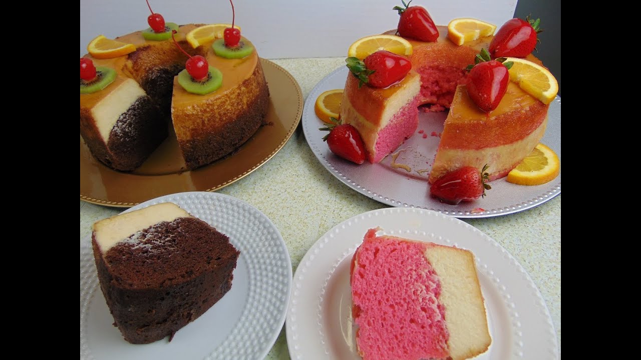 chocoflan y fresa flan para venta!! - YouTube