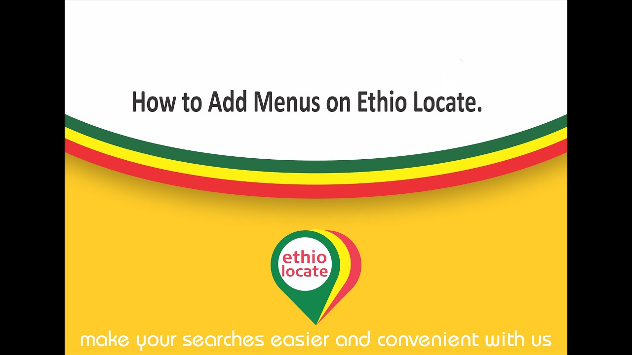 How to add Menus on Ethio Locate. - YouTube