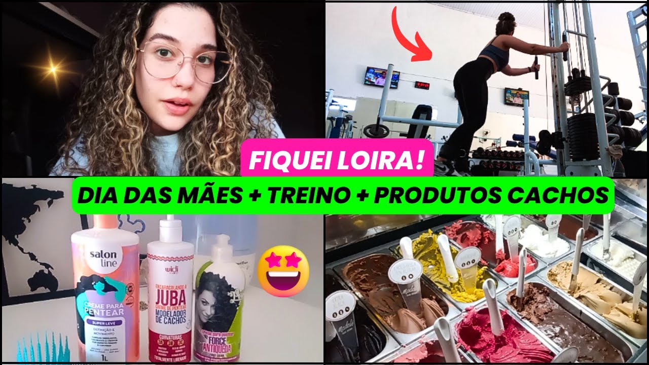FIQUEI LOIRA | PRODUTOS PRA CACHOS | PIZZA + SORVETE | MEU TREINO DE ...