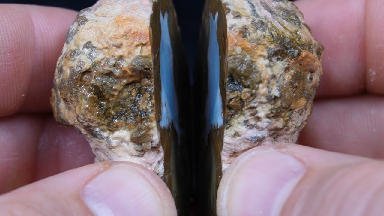 Cutting Open Opal Thundereggs - Beautiful Colors Inside! - YouTube