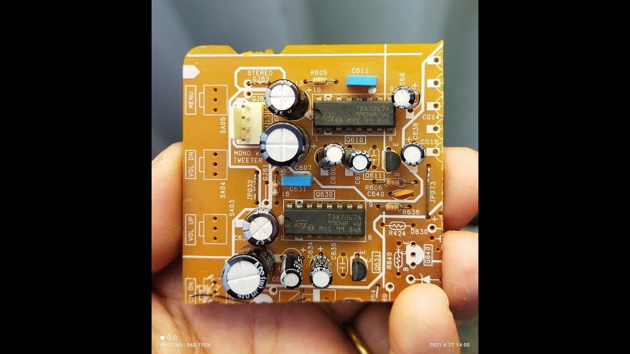 Reaproveitando amplificador de TV antiga TDA7267A. - YouTube