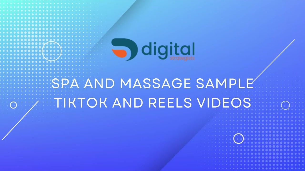Spa and Massage - Sample Video Content Posting | dgstrat.com - YouTube