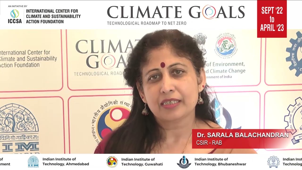 DR SARALA BALACHANDRAN | ICCSA Foundation 'Climate Goal : Technological ...